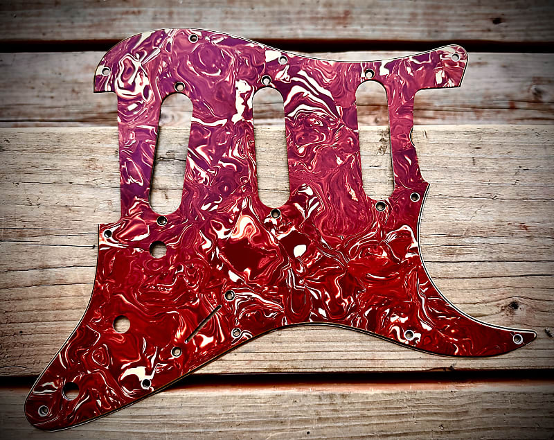 60's Fender Stratocaster Pickguard Red Tortoise 63 thru 71 | Reverb