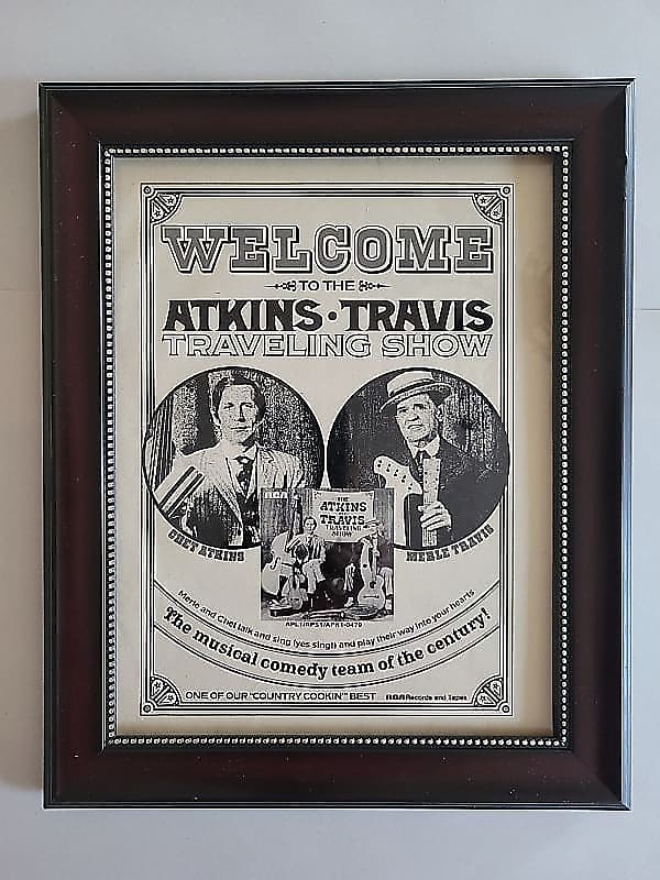 1974 RCA Records Promotional Ad Framed Chet Atkins/Merle | Reverb