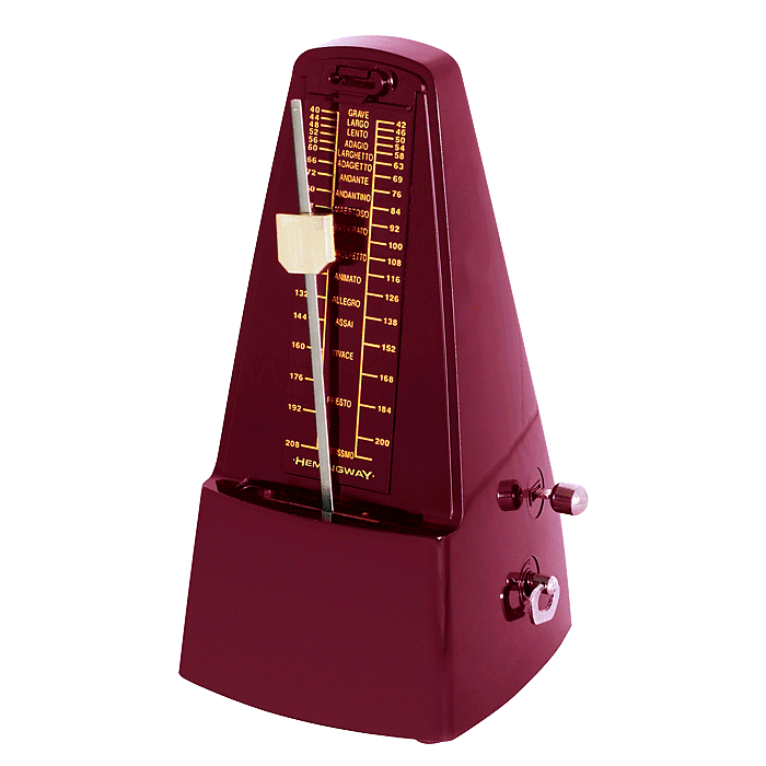 Metronome - Hemingway- Red Pyramid Style With Bell | Reverb