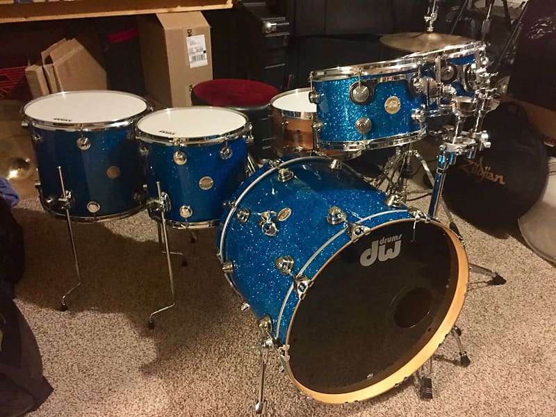 DW Collectors Series Blue Sparkle Wrap | Reverb