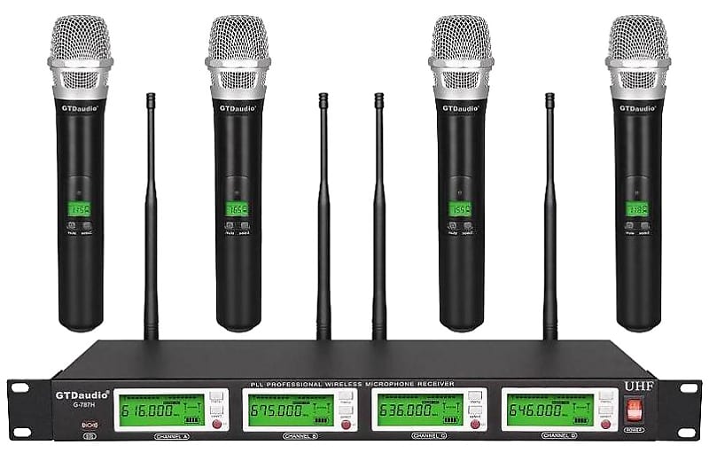 GTD Audio 4x800 Channel UHF Diversity Professional Wireless | Reverb