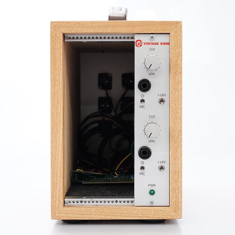 Vintage King Neve 1073 2-Module Oak Mic/Line Powered Rack | Reverb