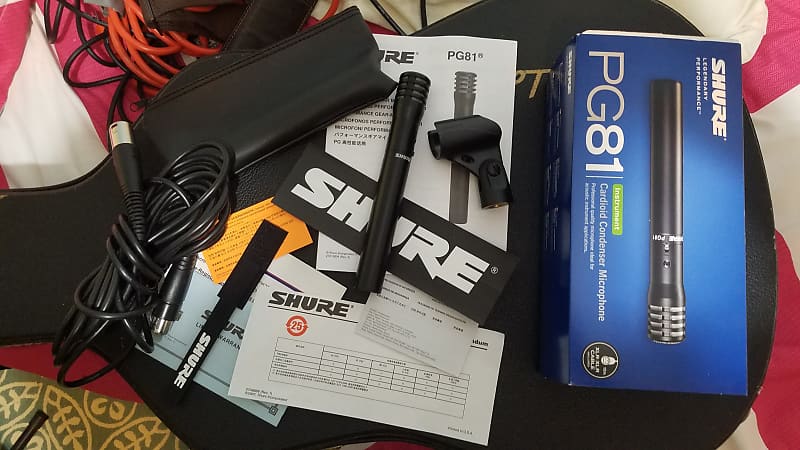 Shure PG81-XLR Condenser Mic w/ XLR Cable and Mic Mount | Reverb UK