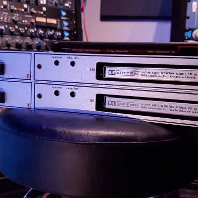 Pair of Dolby A-Type 360, brother of the 361 with Cat 22 card | Reverb