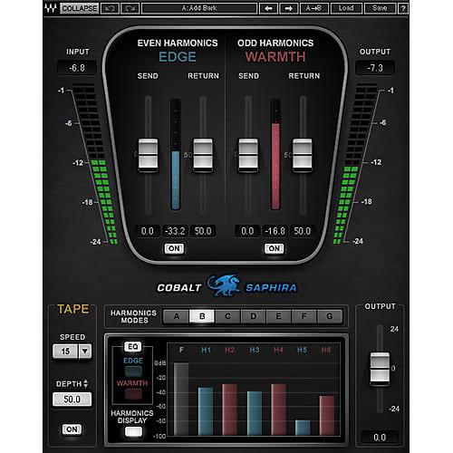 Waves Cobalt Saphira - Harmonics Shaping Plug-In | Reverb