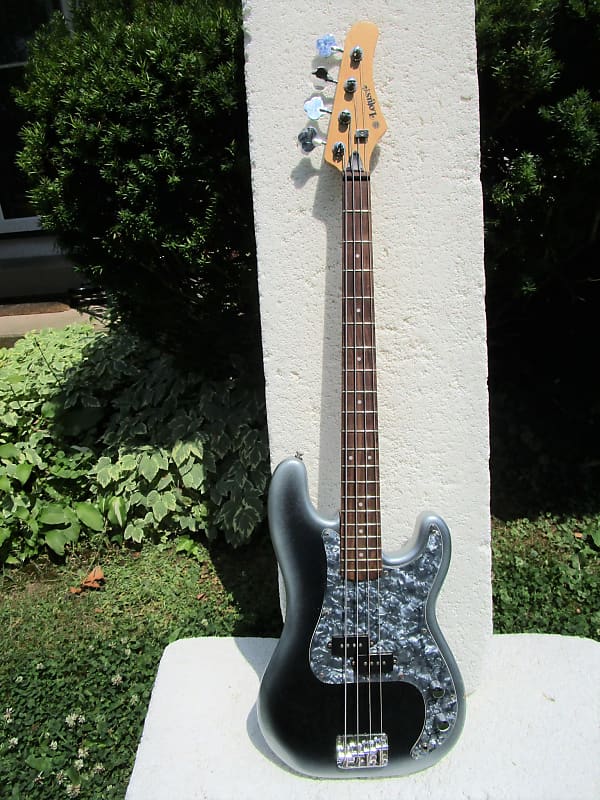 Lotus P Bass Copy Bass Guitar, 1970's, Silverburst Metallic | Reverb