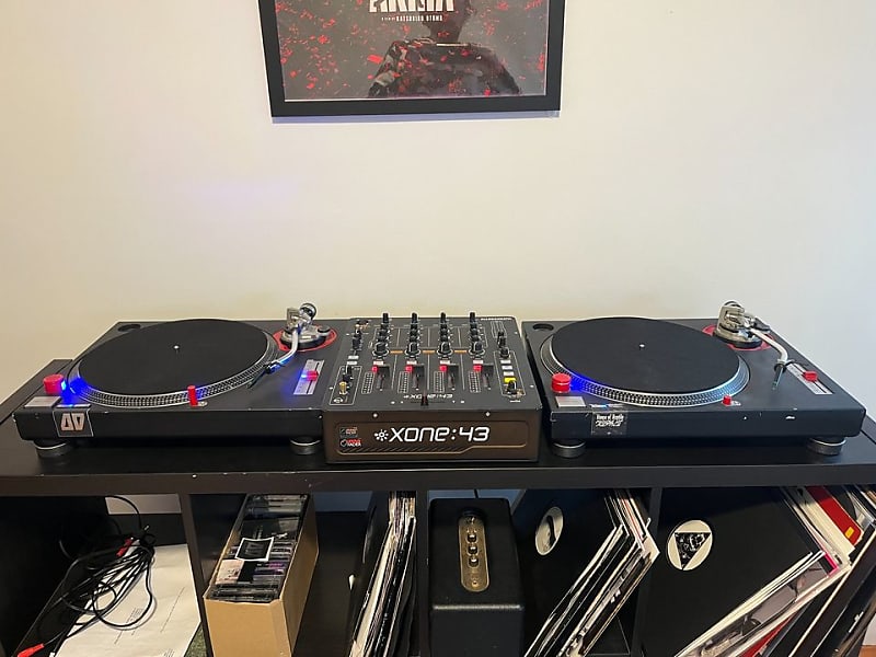 Technics SL -1210 - PAIR - Black Custom Paint | Reverb