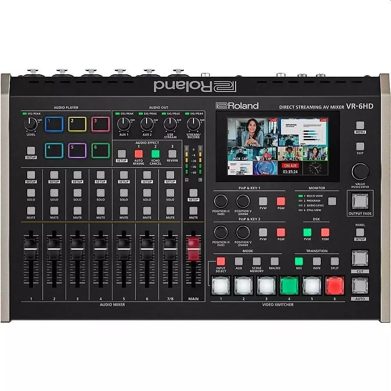 ROLAND VR-6HD Digital Audio Video Streaming Mixer with | Reverb