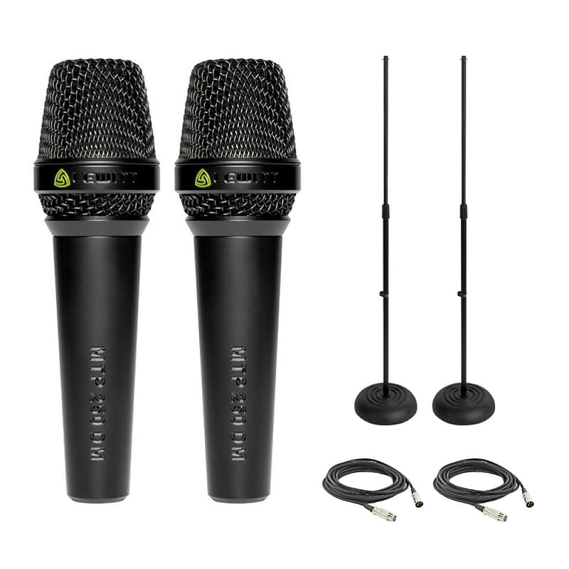 Lewitt MTP-250-DM Handheld Dynamic Microphones x2 with Round | Reverb