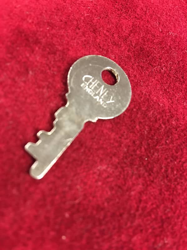 Cheney Vintage luggage case key 30 Fender Chrome | Reverb