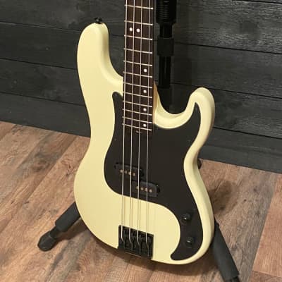 Schecter P-4 White Ivory 4 String Electric Bass Guitar | Reverb
