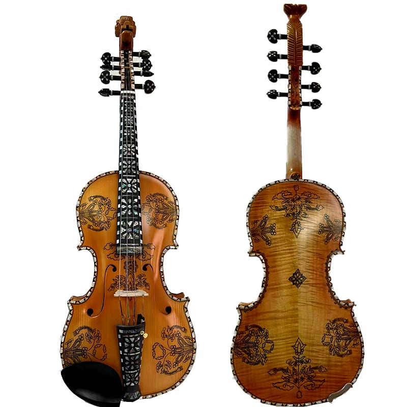Deluxe fancy Norwegian fiddle 4/4 violin (4*4) of profession | Reverb