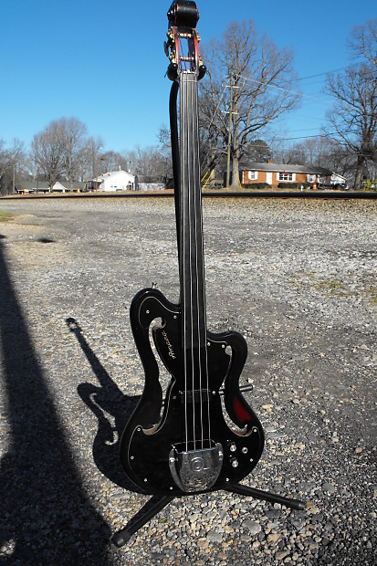 Ampeg Horizontal Scroll bass FRETLESS! 1968 Dark Sunburst | Reverb UK