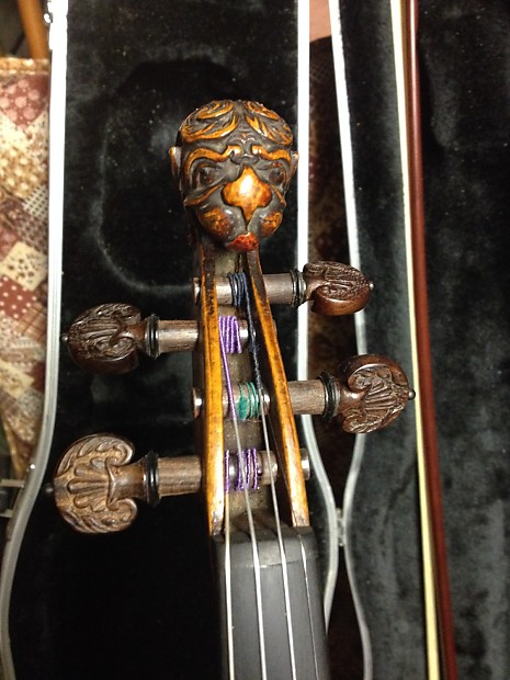 Antique Violin with interesting Lion's head scroll, AMATI | Reverb