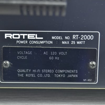 Rotel RT-2000 Stereo Tuner - 1978 | Reverb
