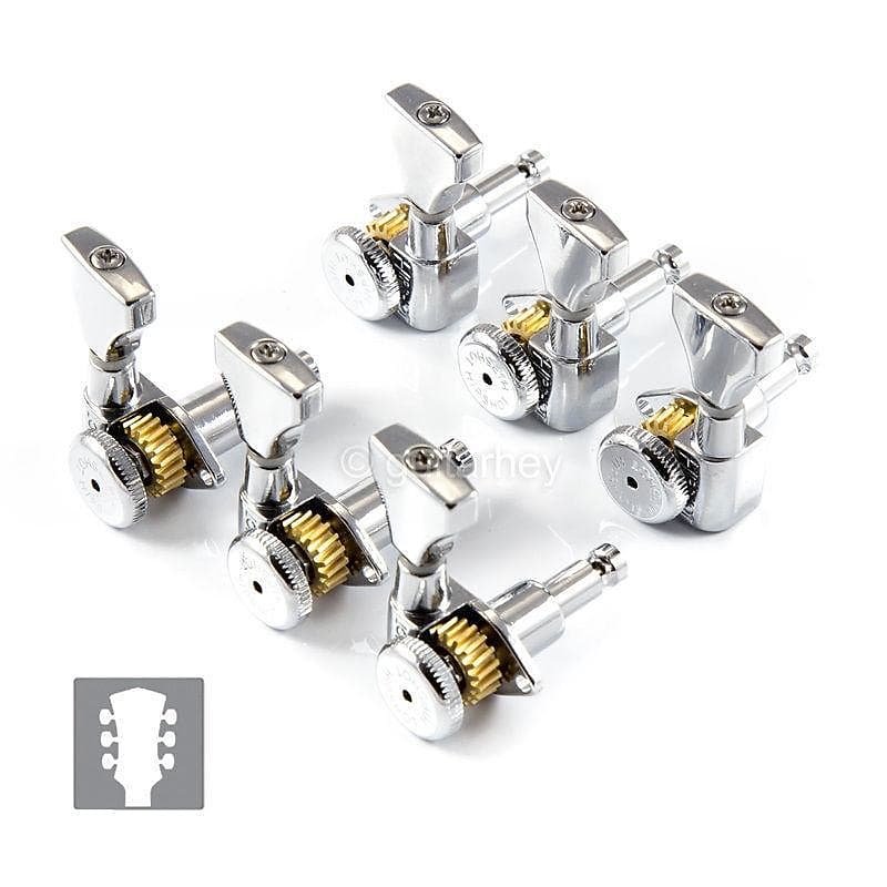 Hipshot 6K2GL0C Guitar Tuner Upgrade Kit 3+3 Grip-Lock | Reverb