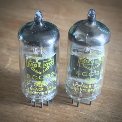Pair of vintage 1963 Mullard ECC83 / 12AX7 preamp valves / | Reverb