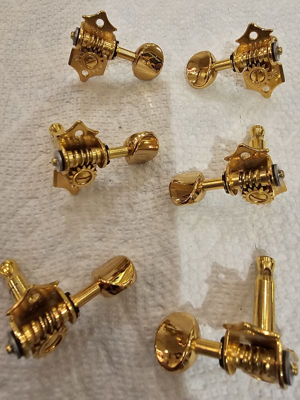 Kluson Gold open back tuners with oval buttons 2022 - Gold | Reverb