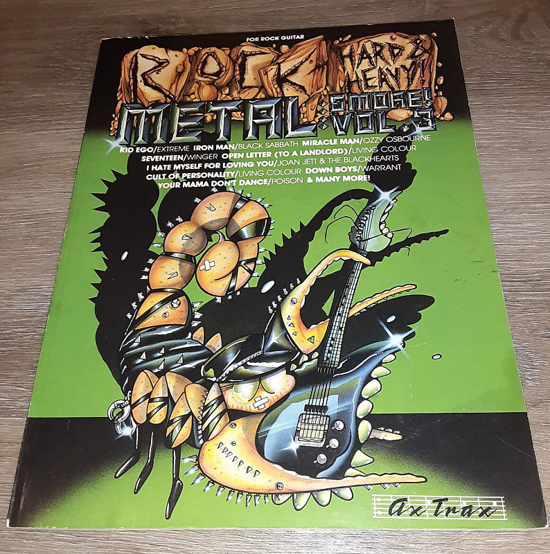 ROCK METAL GUITAR TAB BOOK - TABLATURE MUSIC SONGBOOK - | Reverb