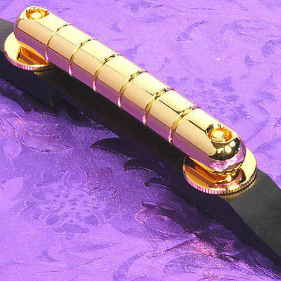 Gretsch Gold Rocking Bar Bridge Assy with Ebony Base | Reverb