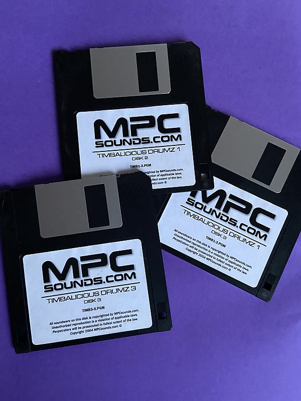Akai MPC 3000 MPC 60 pgm Floppy Disk Set | Reverb