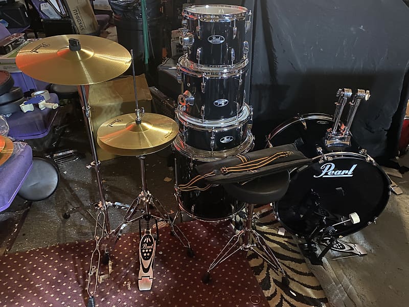 Pearl Roadshow 5 Piece Drum Set With Stands & Cymbals | Reverb