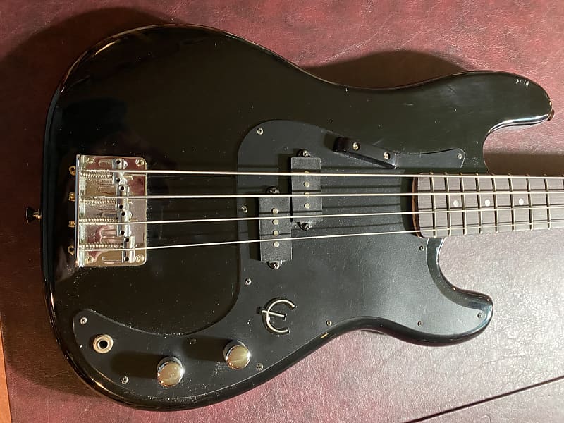 Epiphone Partscaster Precision Bass Black “Bat Wing” Neck | Reverb