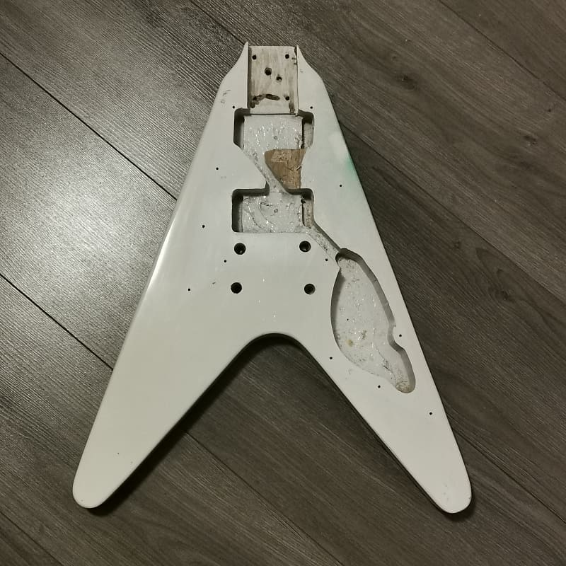 Flying V (RR) Style Body - White | Reverb