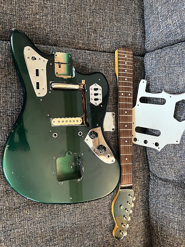MJT Offset telecaster jaguar Sherwood green matching | Reverb
