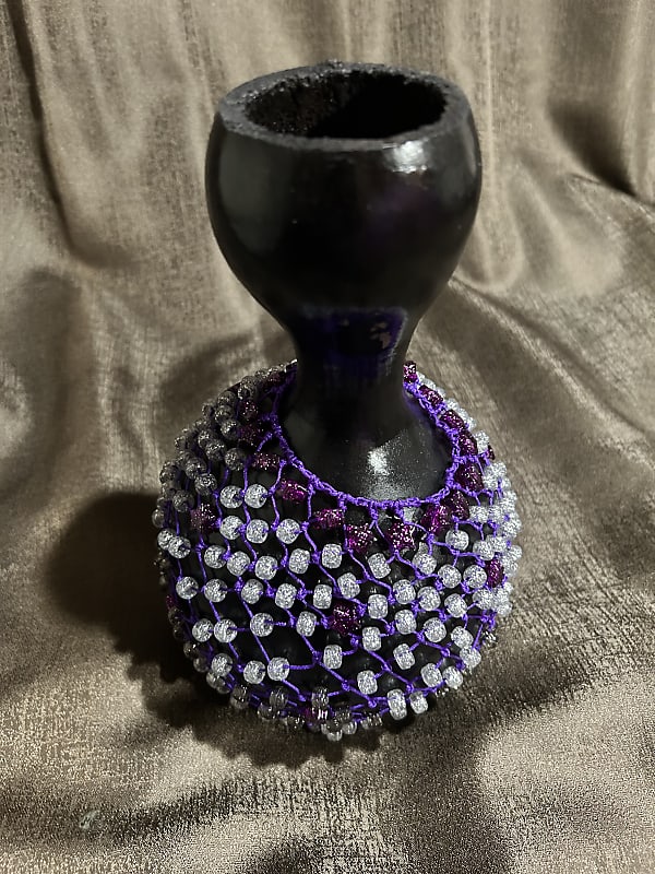 N/A Handmade Shekere 2025 - Dye and lacquer on natural gourd | Reverb