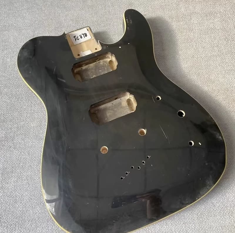 Black HH Ash Wood Tele Telecaster Style Guitar Body | Reverb