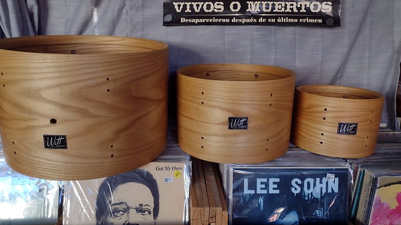 Witt Percussion Solid Shell Steambent Sassafras Raw Bare Drum | Reverb