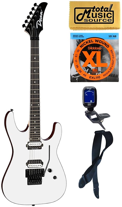 Dean Modern 24 Floyd Select Classic White Electric Guitar, | Reverb