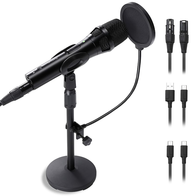 Xlr/Usb Dynamic Recording Microphone For Singing, Metal | Reverb