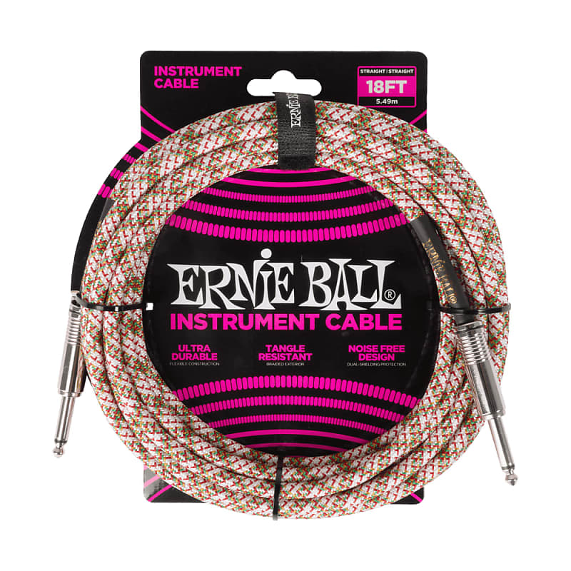 Ernie Ball P06430 Braided Instrument Cable Straight/Straight | Reverb