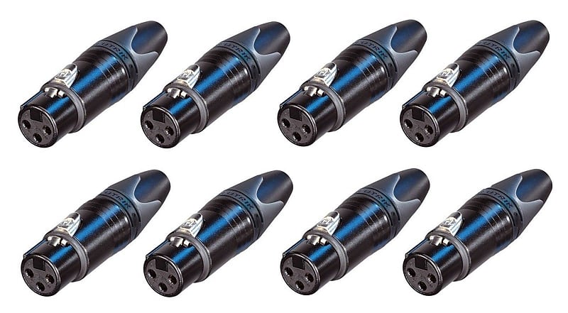 (8 PACK) NEUTRIK NC3FXX-B 3-Pin XLR Female Cable Mt Connector | Reverb