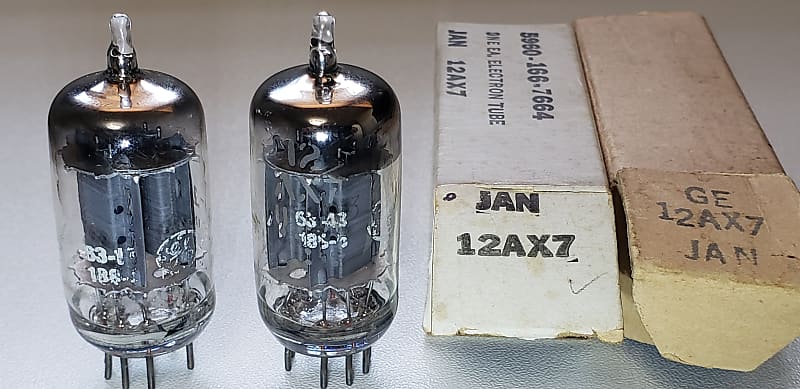 G.E JAN-12AX7 / ECC83 1963 - Pair | Reverb