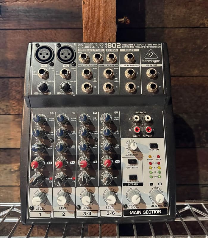 Behringer 802 8-Input 2-Bus Mixer XENYX EQ 2016 - Present - | Reverb