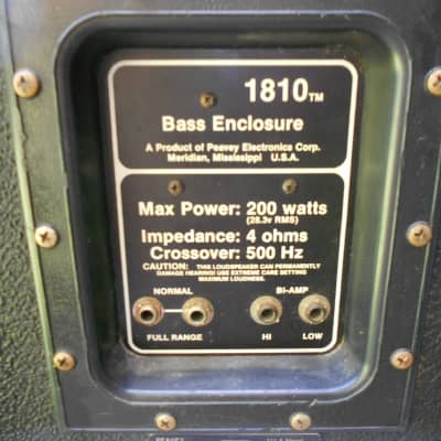 Peavey 1810 Scorpion Bass Cabinet | Reverb