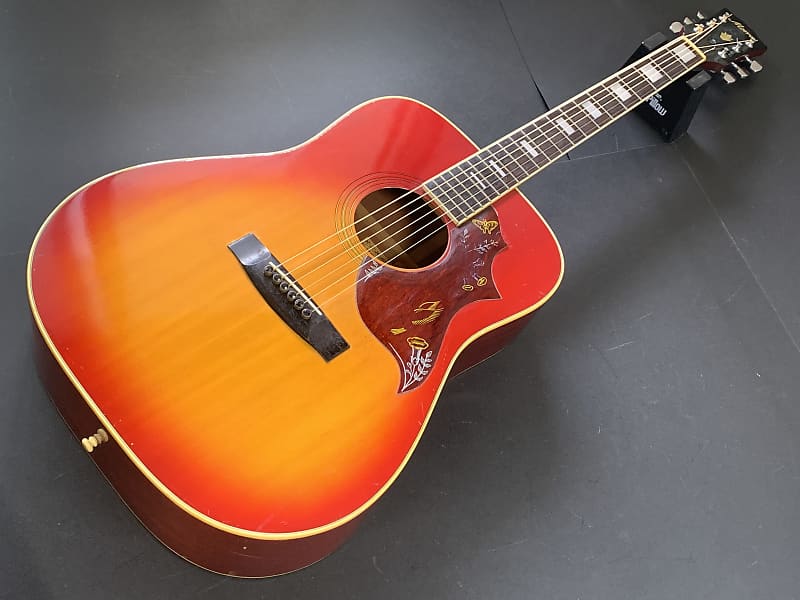 Morris WH-20 Dreadnought Used Acoustic Guitar Cherry Sunburst | Reverb