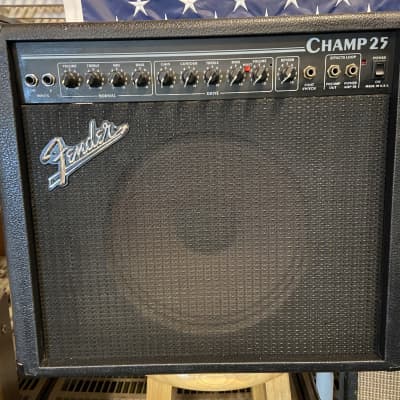 Fender Champ 25 1992 Hybrid Tube Combo Amp Black | Reverb