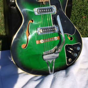 Decca Teisco 335 Style mid-sixties Green Sunburst | Reverb