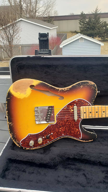 Mjt partscaster tele thinline Thinline telecaster relic | Reverb