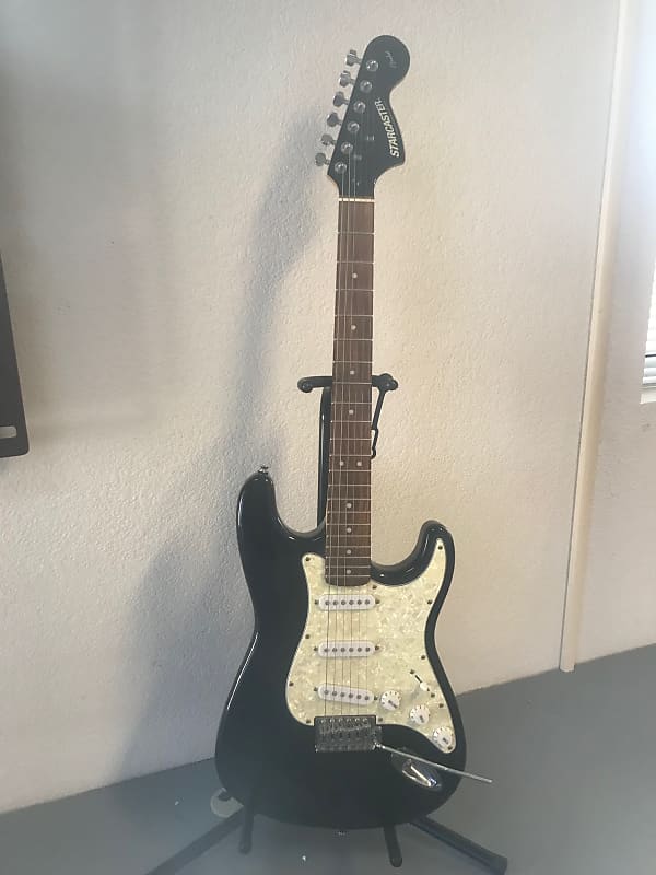 Fender Starcaster -Solid Body SSS Electric Guitar. Black | Reverb