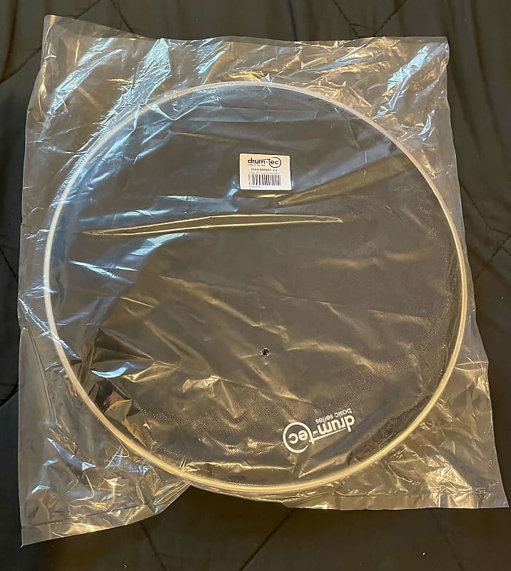 Drum-tec 14in basic 1-ply - Black Mesh Drumhead | Reverb