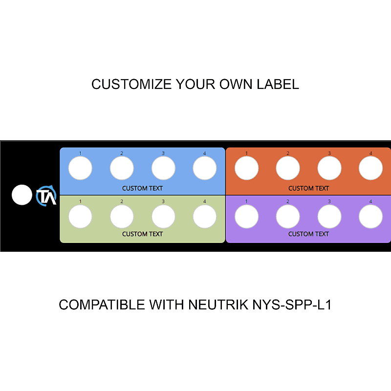Trace Audio Custom Patchbay label compatible with Neutrik | Reverb