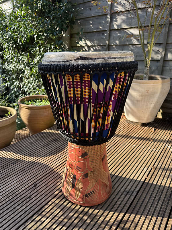 Handmade Solid African Djembe Drum, 12”, needs new skin | Reverb UK