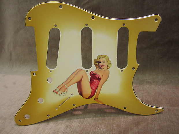 Fender Stratocaster Pickguard Custom Shop 50's Pinup Girl | Reverb UK