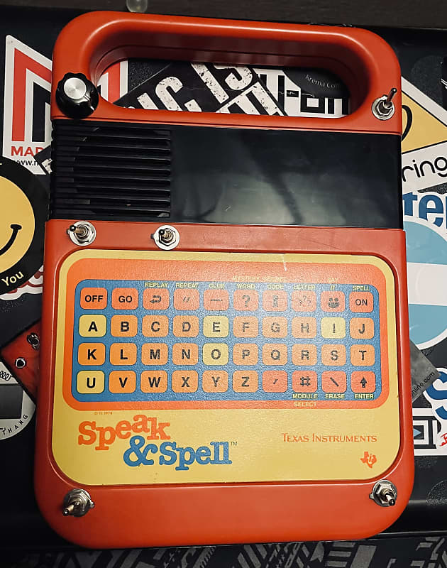 Texas Instruments Speak and Spell 80s Orange | Reverb