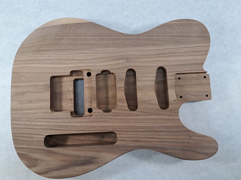 Unfinished Walnut HSS body - Tele -for Fender Strat | Reverb